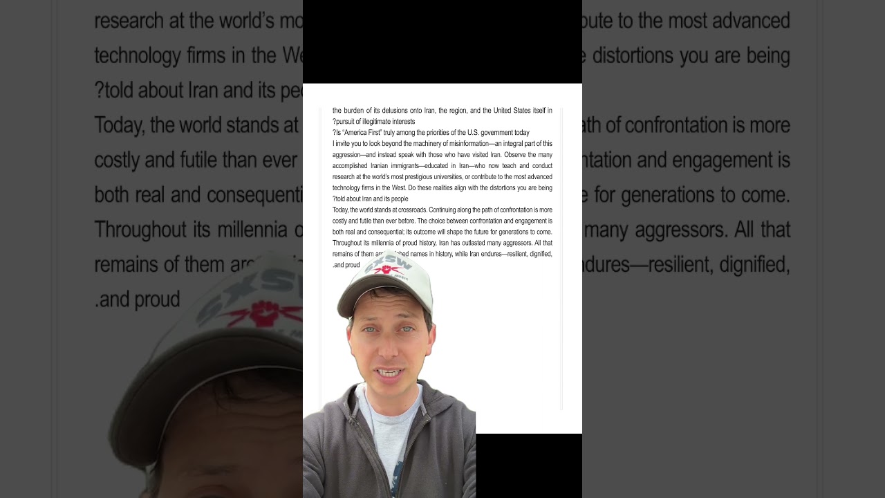 BREAKING: IRAN Prez RELEASES LETTER to American People ahead of Trump Address