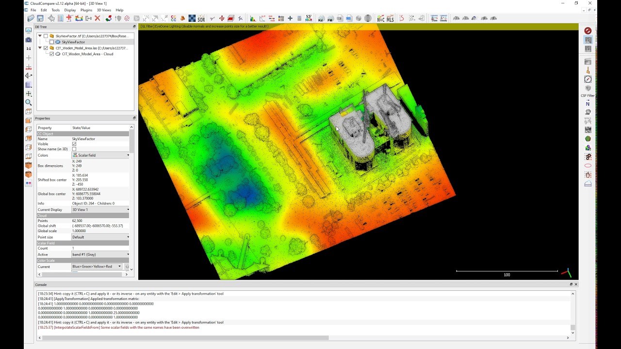 Cloud Compare 10: Solving issues when interpolating data from other entities