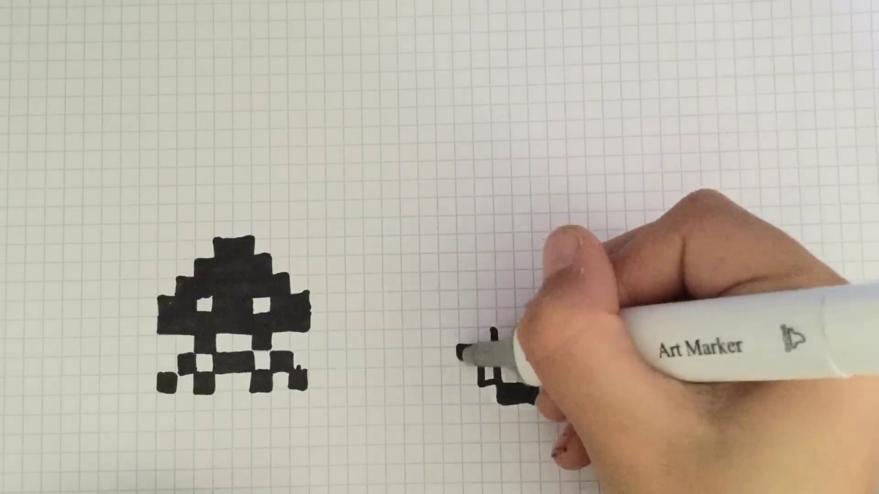 Space invader pixel art