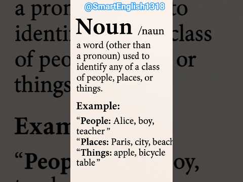 Noun // Noun English Grammar #Shorts #ytshorts #learnenglish