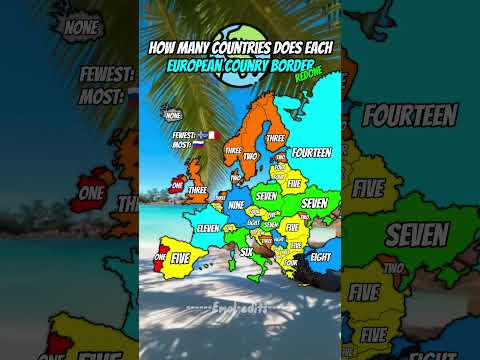 How Many Countries does each European Country Border Redone #europe #mapping
