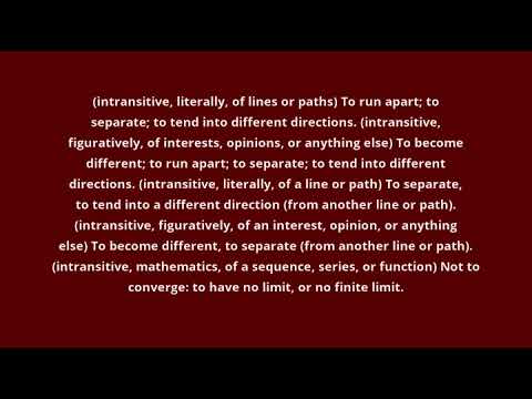 what is the meaning of diverge