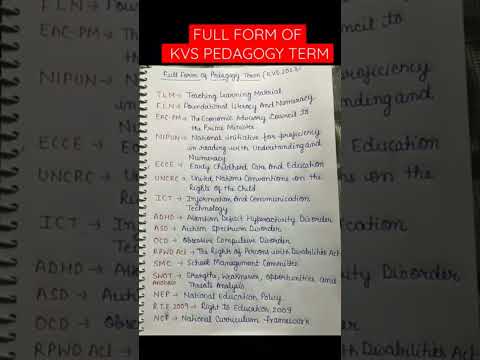 Full form of kvs pedagogy,#kvs2023,#Kvs pedagogy full form,
