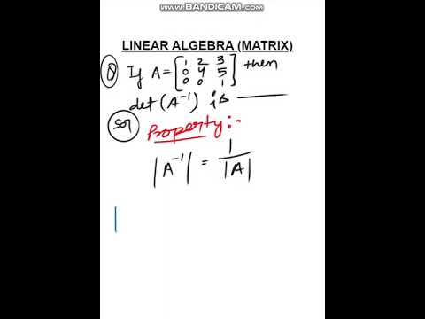 Determinant and Inverse of a Matrix Video Lecture - Civil Engineering (CE)