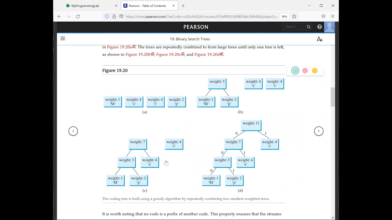 Daniel Liang Python Video Section 19.10 Huffman Coding