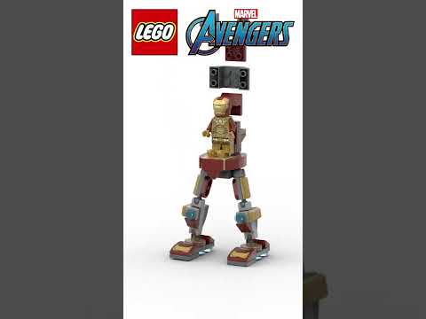 LEGO Marvel Avengers Iron Man Mech Armor Satisfying Building Animation