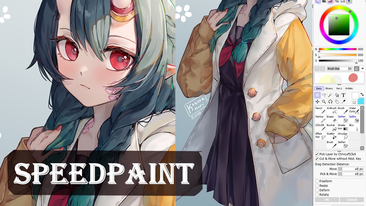 | Commission- Ciso | Anime Girl - Speedpaint/Timelapse [Paint Tool Sai]
