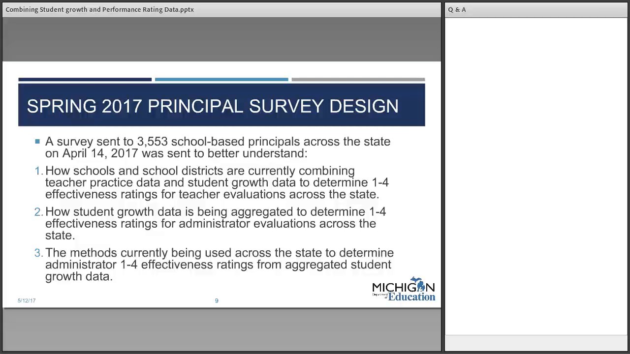Combining Student Growth and Performance Data for Summative Evaluation