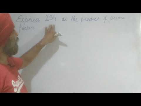 Express 234 as the product of prime factors.