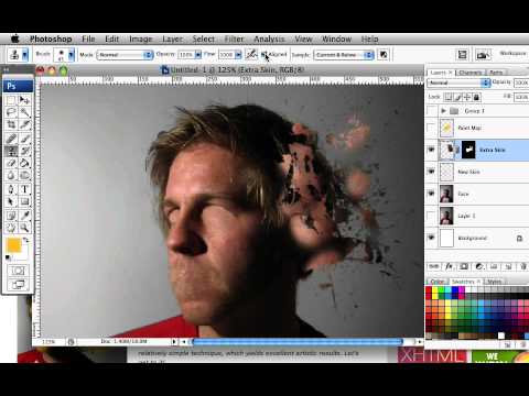How to Mold Paint Splatter to a Face in Photoshop