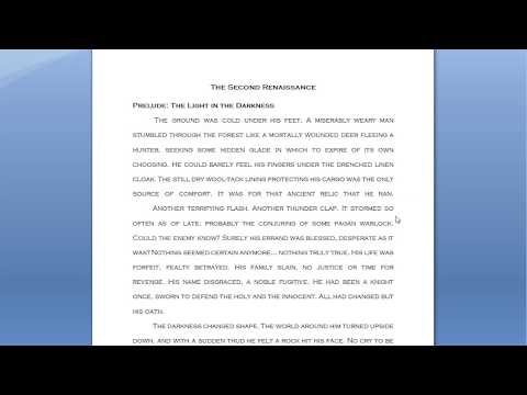 The Second Renaissance - A Pilot Reading