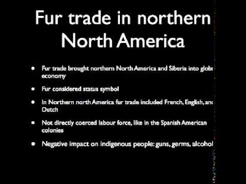 APWH 18.2 - The silver trade and the fur trade.