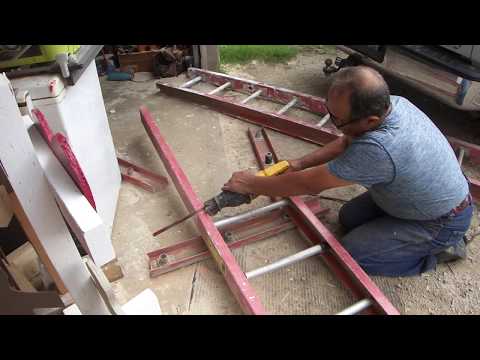 How to cut up an old aluminium ladder for disposal | The Road Less ...