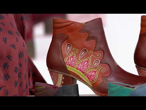 L'Artiste by Spring Step Leather Heeled Ankle Boots - Zamihi on QVC