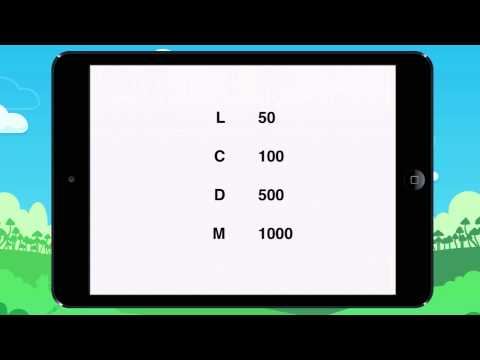 Learn the Roman numerals L, C, D, and M. Lesson