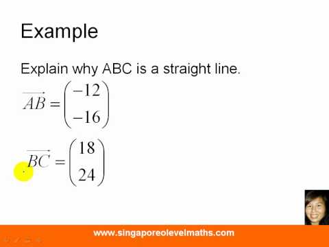 GCE O-Level E-Maths: Vectors - Explain why 3 points lie on the same straight line