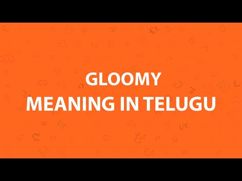 Gloomy meaning in telugu #gloomy #meaningintelugu #telugumeaning @meaning.in.telugu