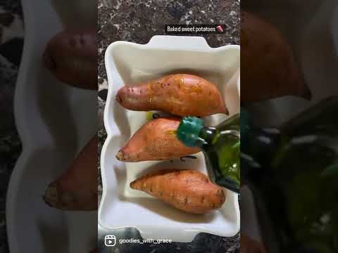 Easy baked sweet potatoes- healthy & nutritious! #shorts #foodshorts #foodie #baking #cooking #eat