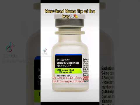 Let’s talk about Calcium Gluconate💊 #calciumgluconate #trending #ernurse #newgradnursetips