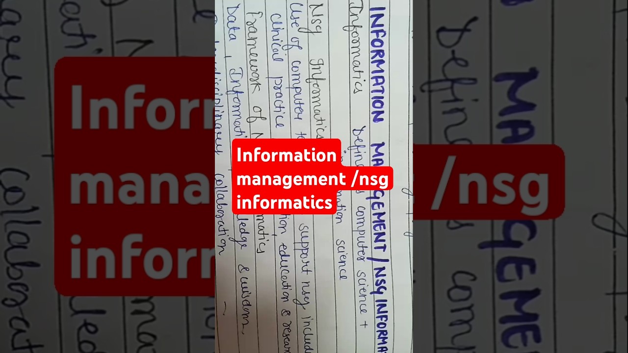 INFORMATION management /nursing informatics#bsc nsg #management  #easy notes