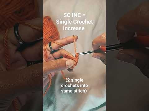 SC INC = Single Crochet Increase 2 Single Crochets in the same stitch#crochetforbeginners