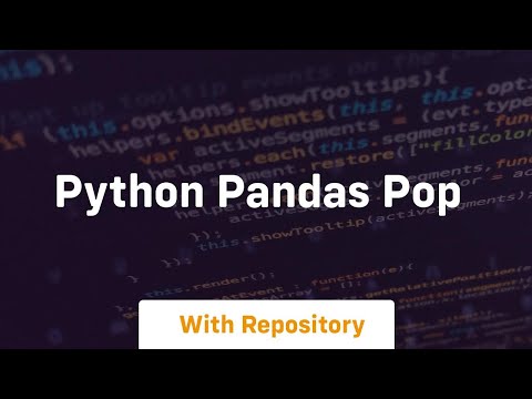 python pandas pop