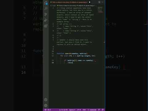 Find a value in an array of objects in Javascript
