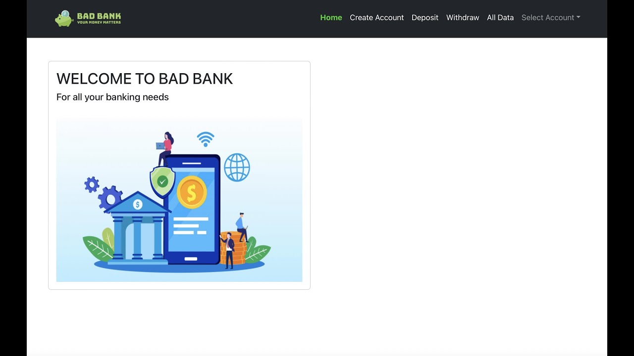 Banking Application for Bad Bank