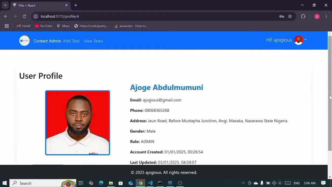 Task Manager System with React, Spring Boot and MySQL Demo