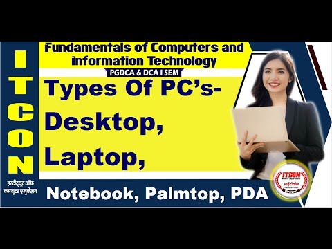 Types Of PC’s-Desktop| Laptop|Notebook| Palmtop|PDA| Unit-1 Part-4