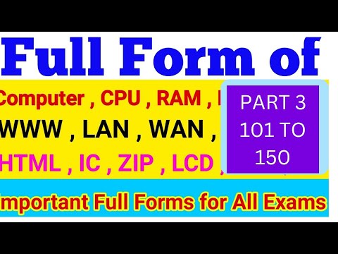 Computer full form list A to Z//#computer Most important computer related full forms