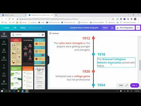 Canva Creating a timeline