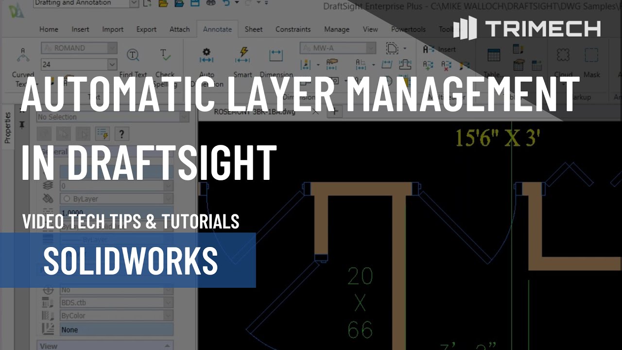 Automatic Layer Management in DraftSight