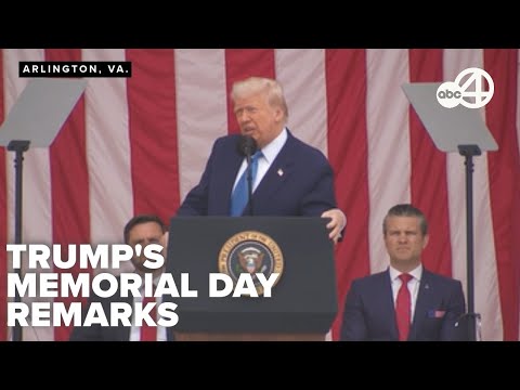 President Trump's remarks and more from Memorial Day 2025 at Arlington National Cemetery