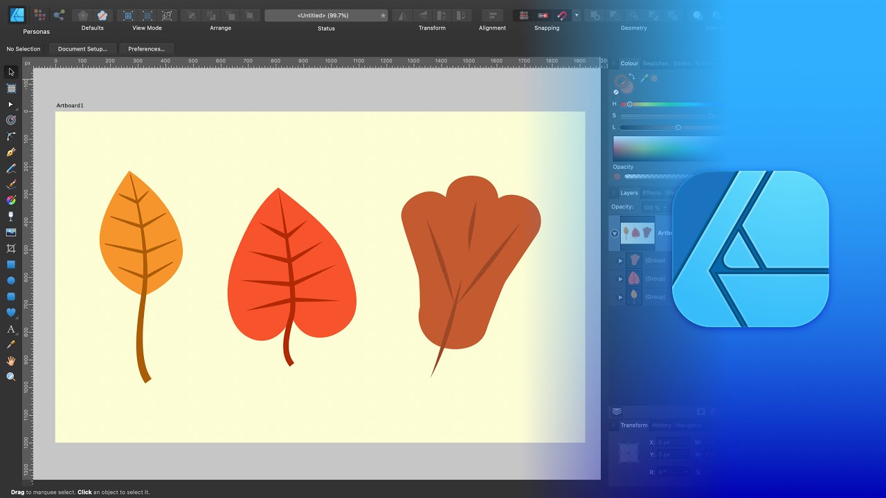 Vector Autumn Leaves How it Yourself in Affinity Designer