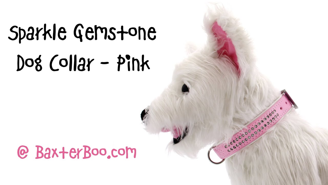 Sparkle Gemstone Dog Collar - Pink