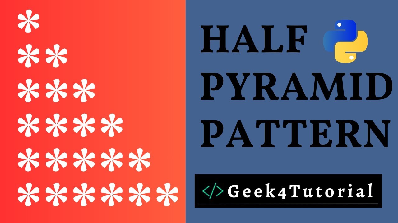 Half pyramid pattern with stars(*) | Python Pattern Programs | #shorts