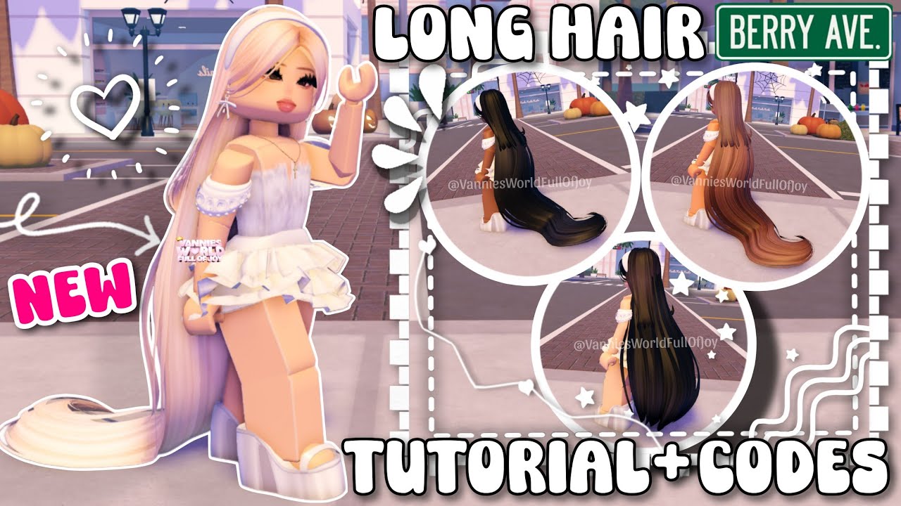 **POPULAR LONG HAIR TUTORIAL + CODES** FOR BERRY AVENUE & BLOXBURG 😍✨