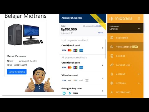 Demo #midtrans #laravel Toko Komputer Saat Pembayaran Mode Sandbox - 2023