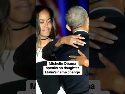 Michelle Obama addresses her daughter Malia dropping her last name #shorts