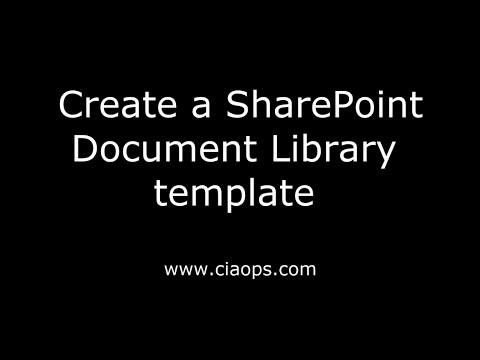 Create a template from a Document Library – CIAOPS