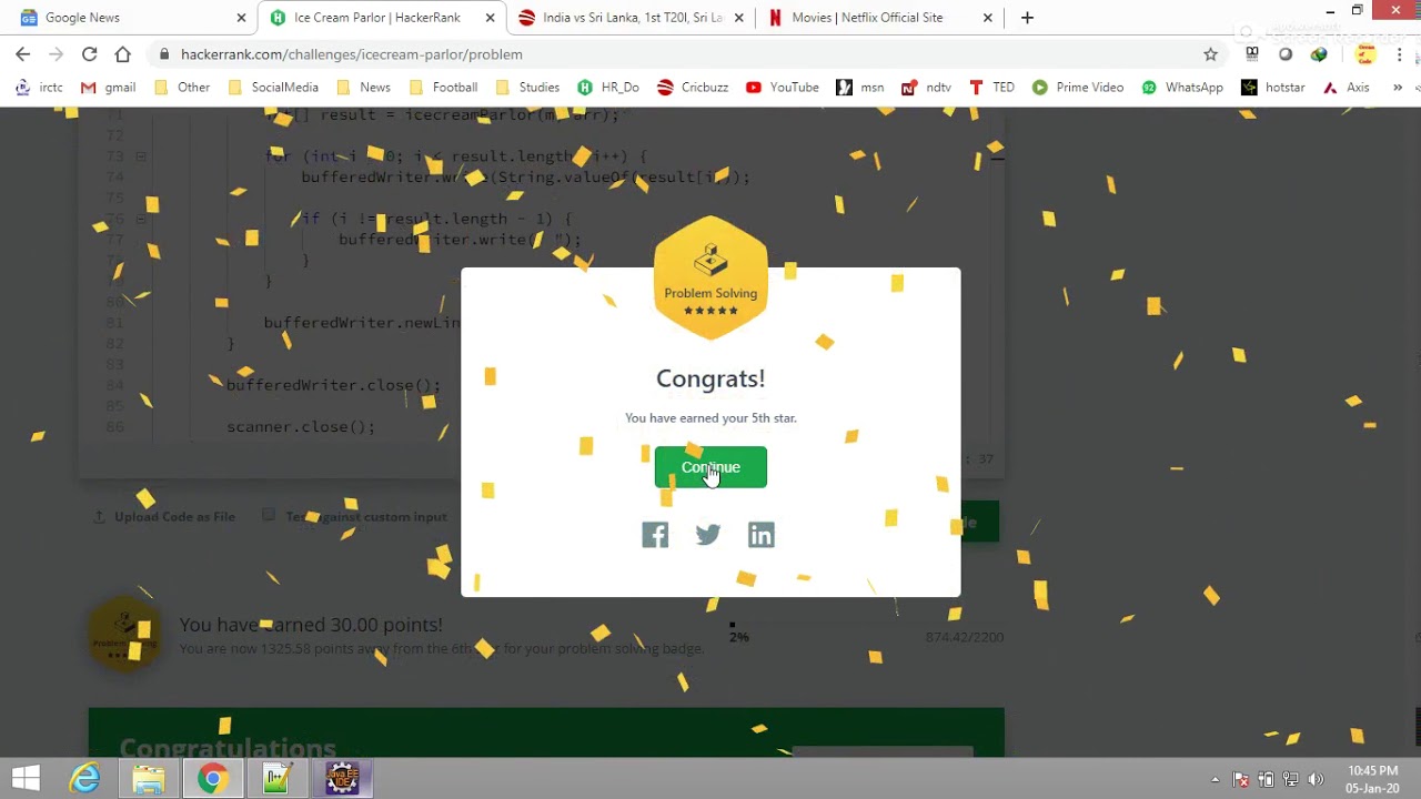 How to get Gold Badge for Problem Solving on HackerRank? || 2 mins