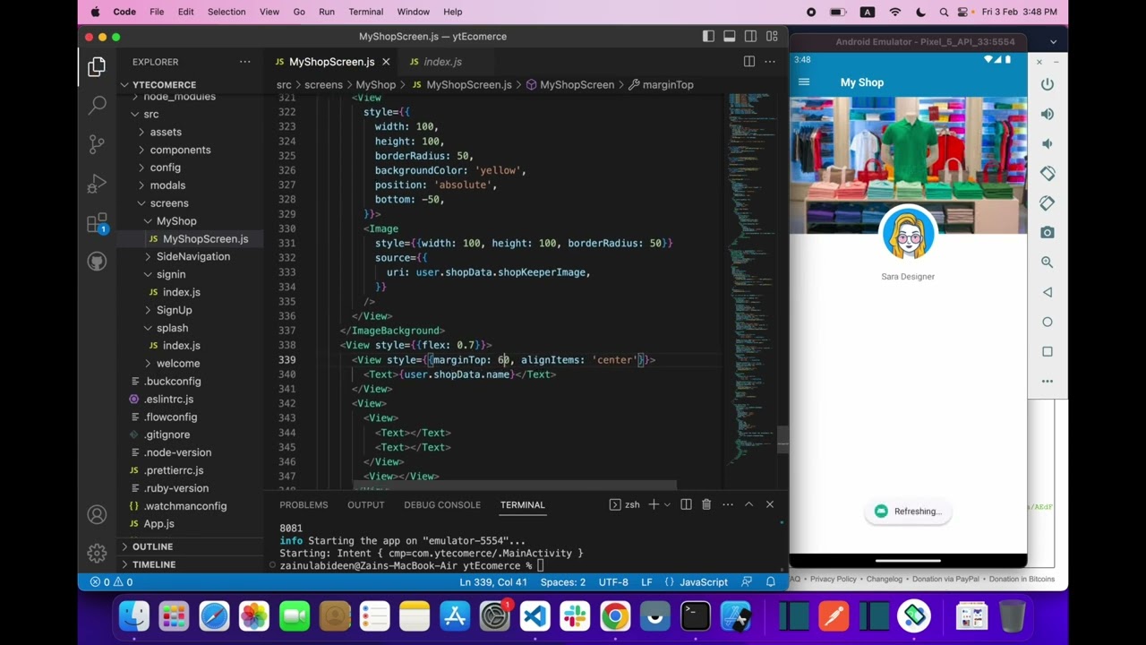 React Native How to Create Card View | Creating ShopKeeper Profile Screen | Part 19