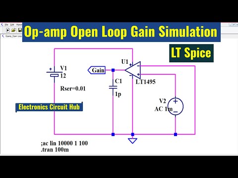 Op Amp Open Loop Gain Simulation using ltspice