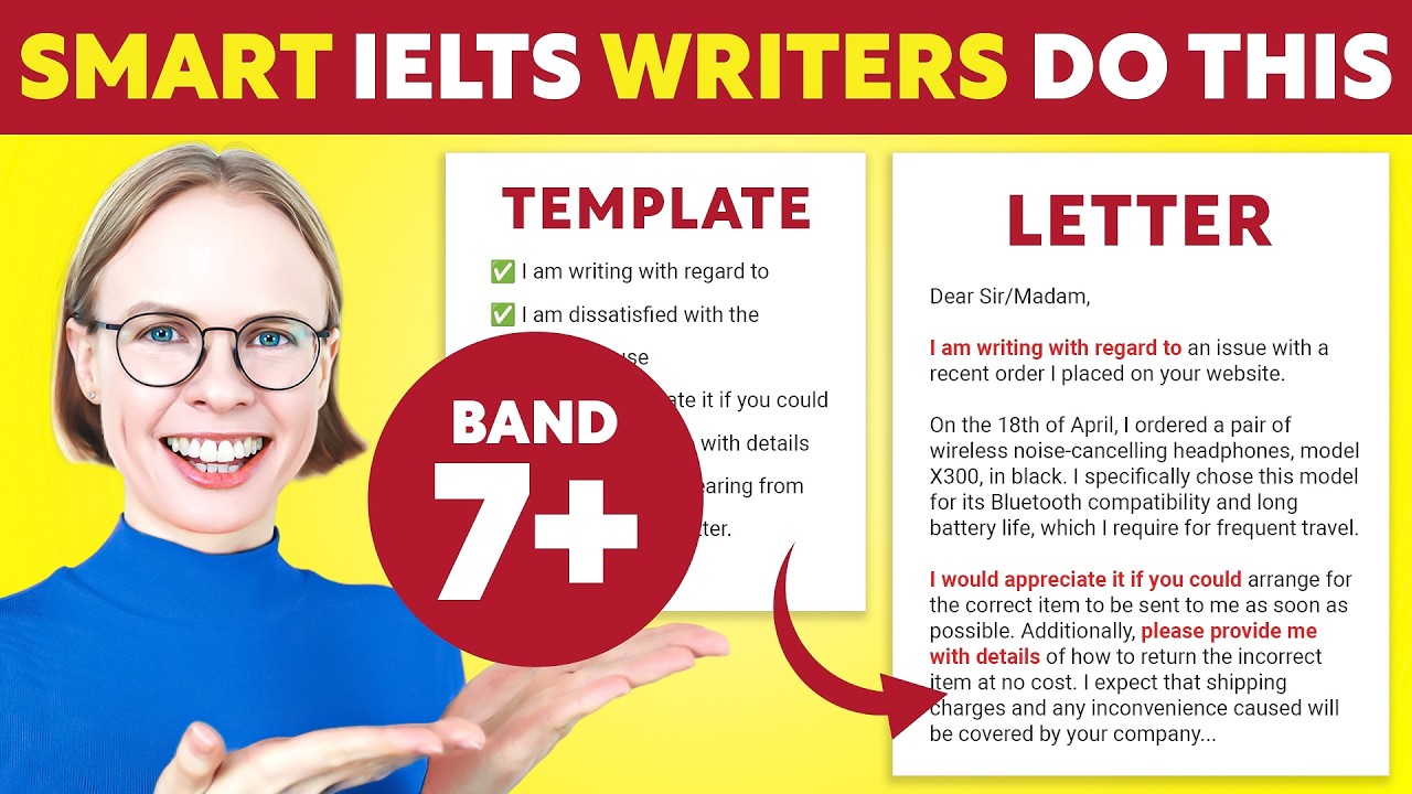 IELTS General Writing Task 1 - Format, Structure + TEMPLATE for BAND 7+
