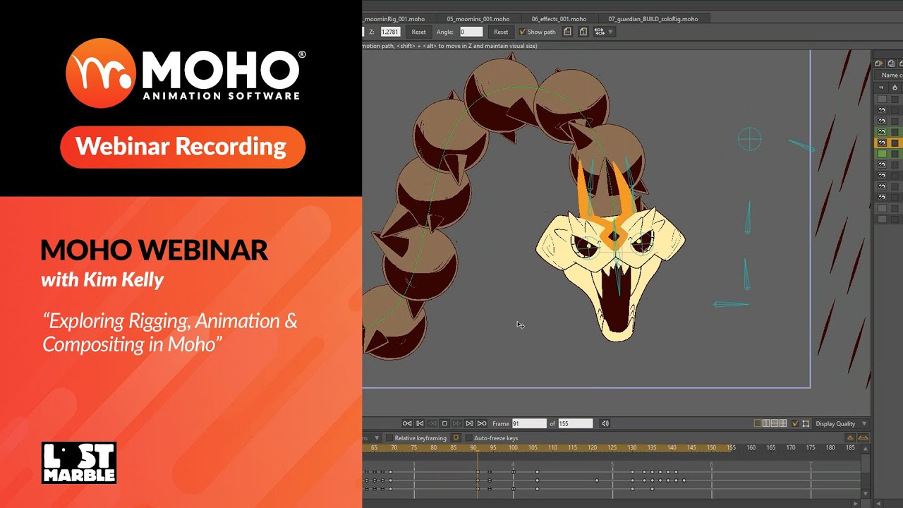 Webinar – Exploring Rigging, Animation & Compositing in Moho with Kim Kelly
