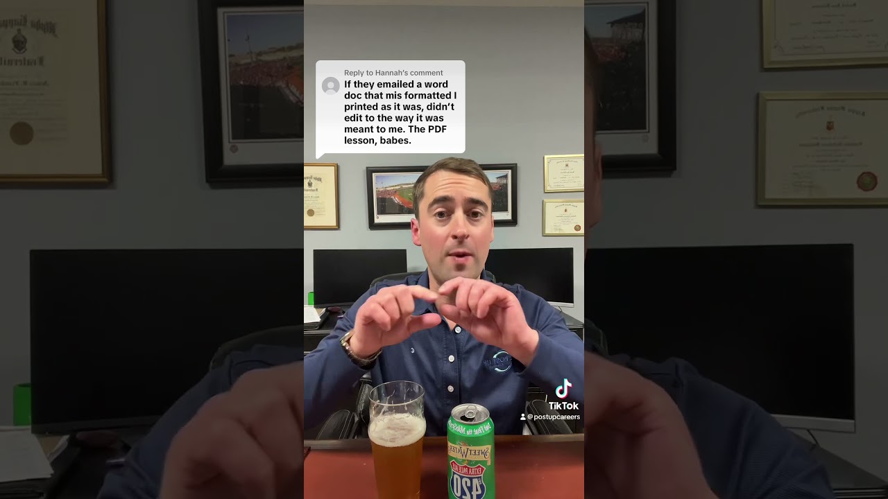 Careers and Beers: Word or PDF?