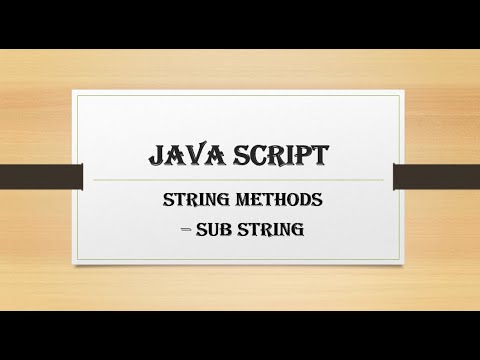 JS - String Extract Methods