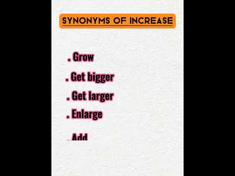 Synonyms Of Increase #shorts#synonymsinenglish#increase#englishteachingteacher