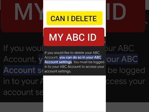 Can I delete my ABC ID permanently? | How do I cancel my ABC account? #shorts